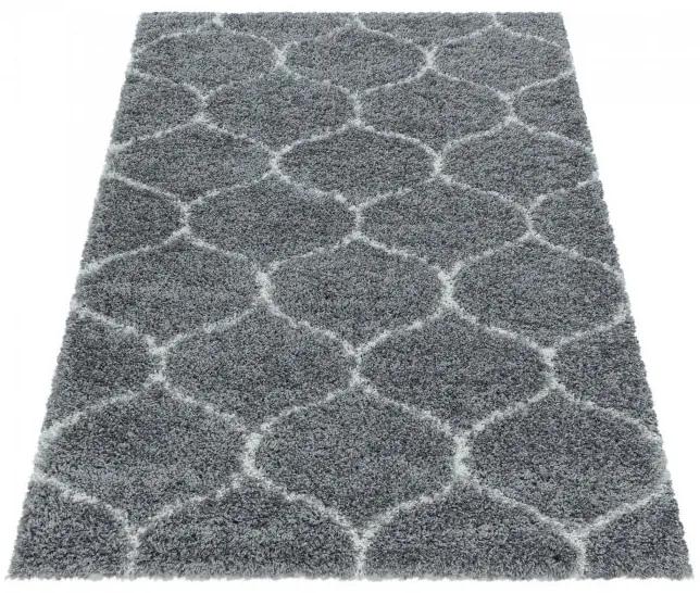 Vopi | Kusový koberec Salsa shaggy 3201 grey - Kruh průměr 120 cm