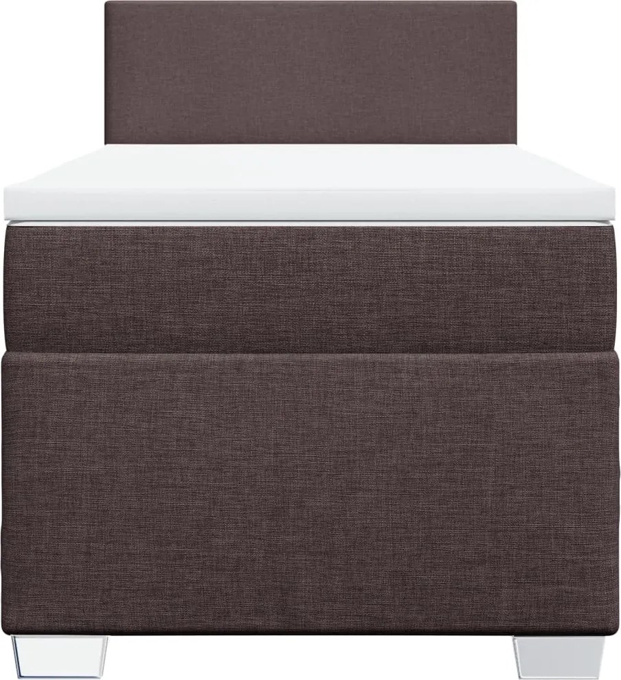 Box spring postel s matrací tmavě hnědá 80x200 cm textil 3285711