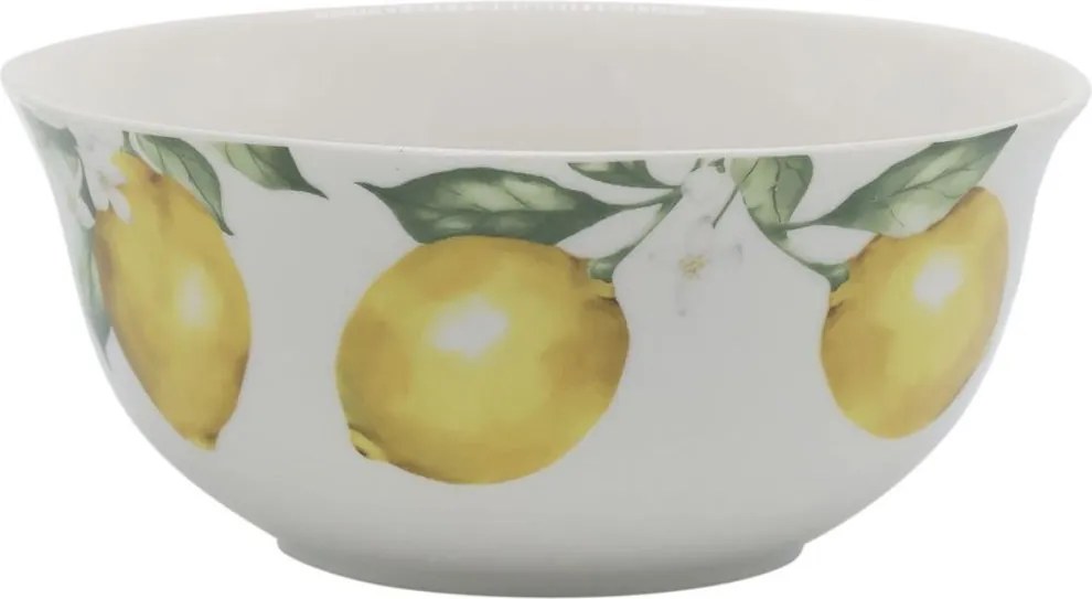 Porcelánová miska s citróny Maison Limone Blossom - Ø 14*6 cm / 480 ml