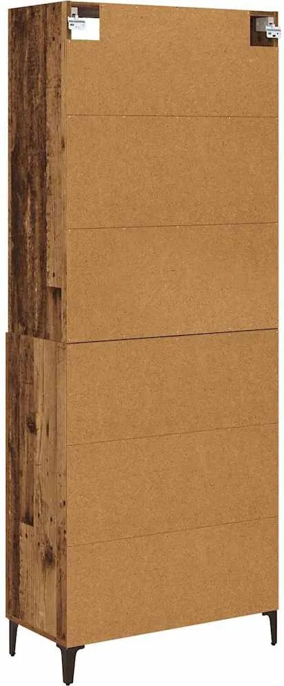 Vysoký bufet 2 ks Staré dřevo 69,5 x 34 x 180 cm 3403589