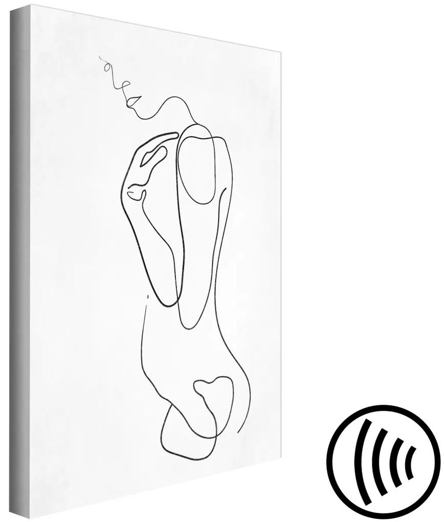 Obraz Lineární akt (1-dílný) svislý - abstraktní silueta ženy