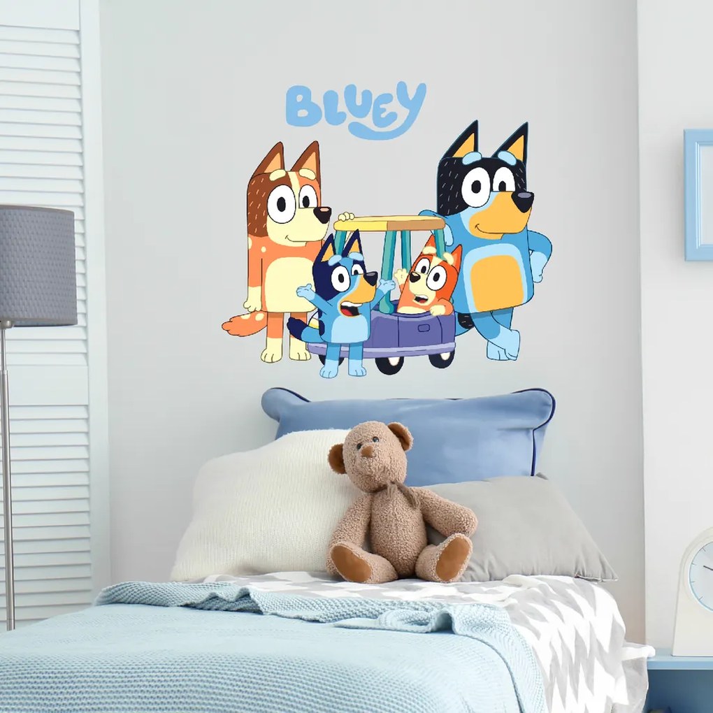 Textilní samolepka na zeď "Bluey"