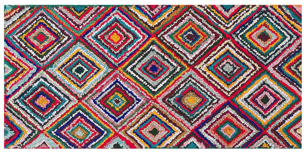 Barevný koberec s diamantovým vzorem 80x150 cm - KAISERI Beliani