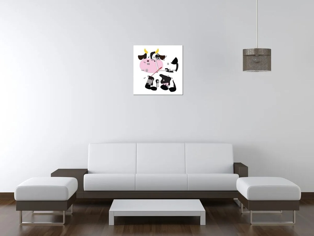 Gario Obraz s hodinami Kravička Rozměry: 30 x 30 cm