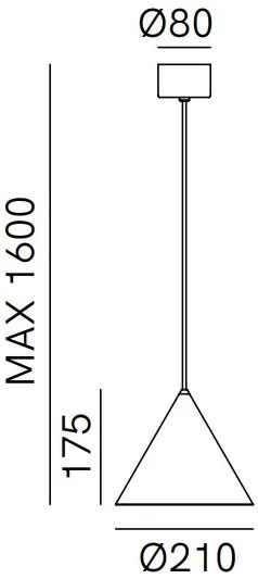 Il Fanale Cone, závěsné kovové svítidlo v antické úpravě, 1xE14 max 10W, prům. 21cm