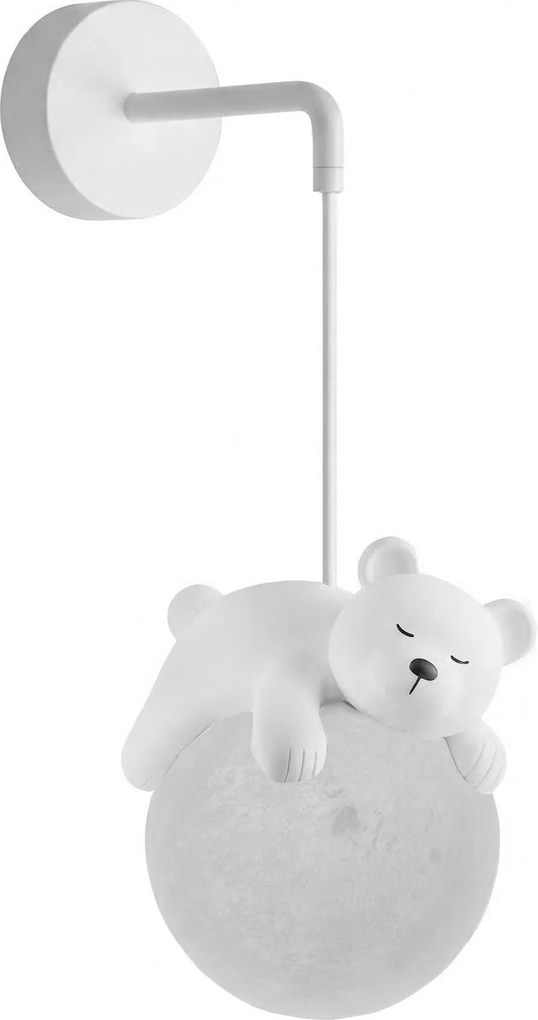 Toolight Rea, NÁSTĚNNÁ LAMPA NÁSTĚNNÉ SVÍTIDLO WHITE BEAR G161-1W, OSW-07800
