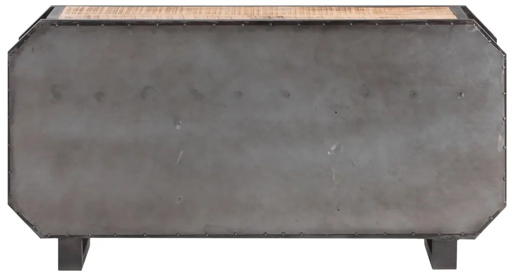 furniture-nabytek.cz - TV stolek Barkston kovový, šedá barva – 160×48×80 cm