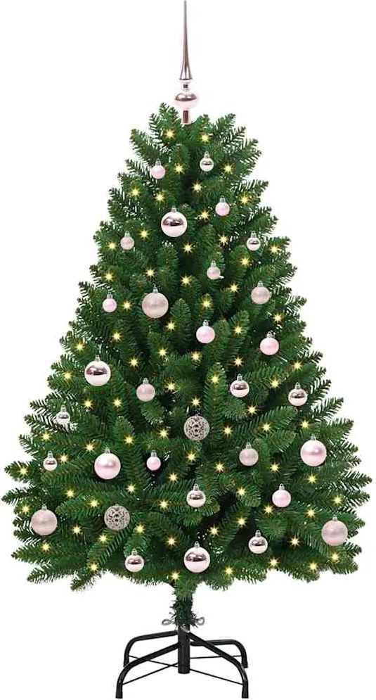 Umělý vánoční stromeček 120 cm 150 LED Teplá bílá PVC a ocel 3395669