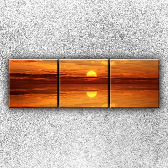 3 dílný obraz na stěnu Zlaté slunce 2