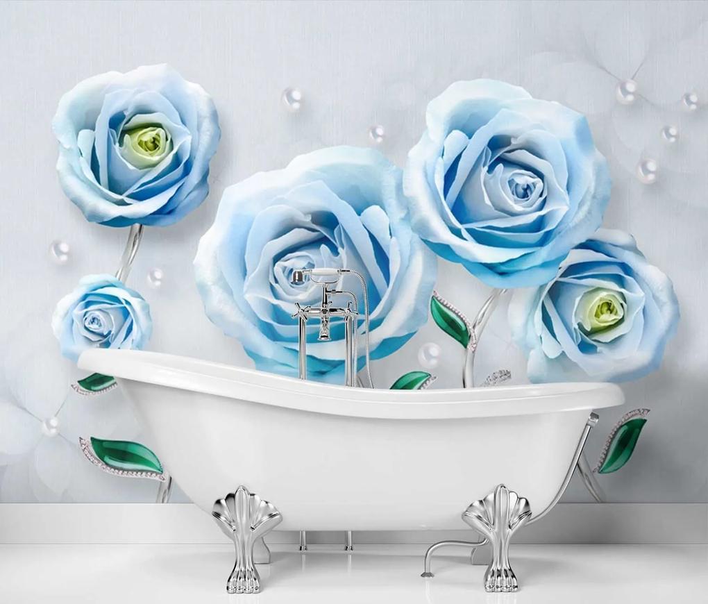 Gario Fototapeta Modré růže Materiál: Vliesová, Velikost: 368 x 254 cm