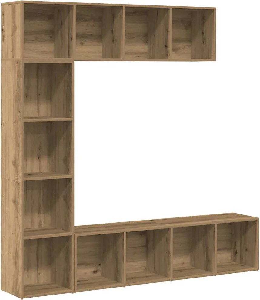 Knihovny 3 ks dub artisan kompozitní dřevo 3328550