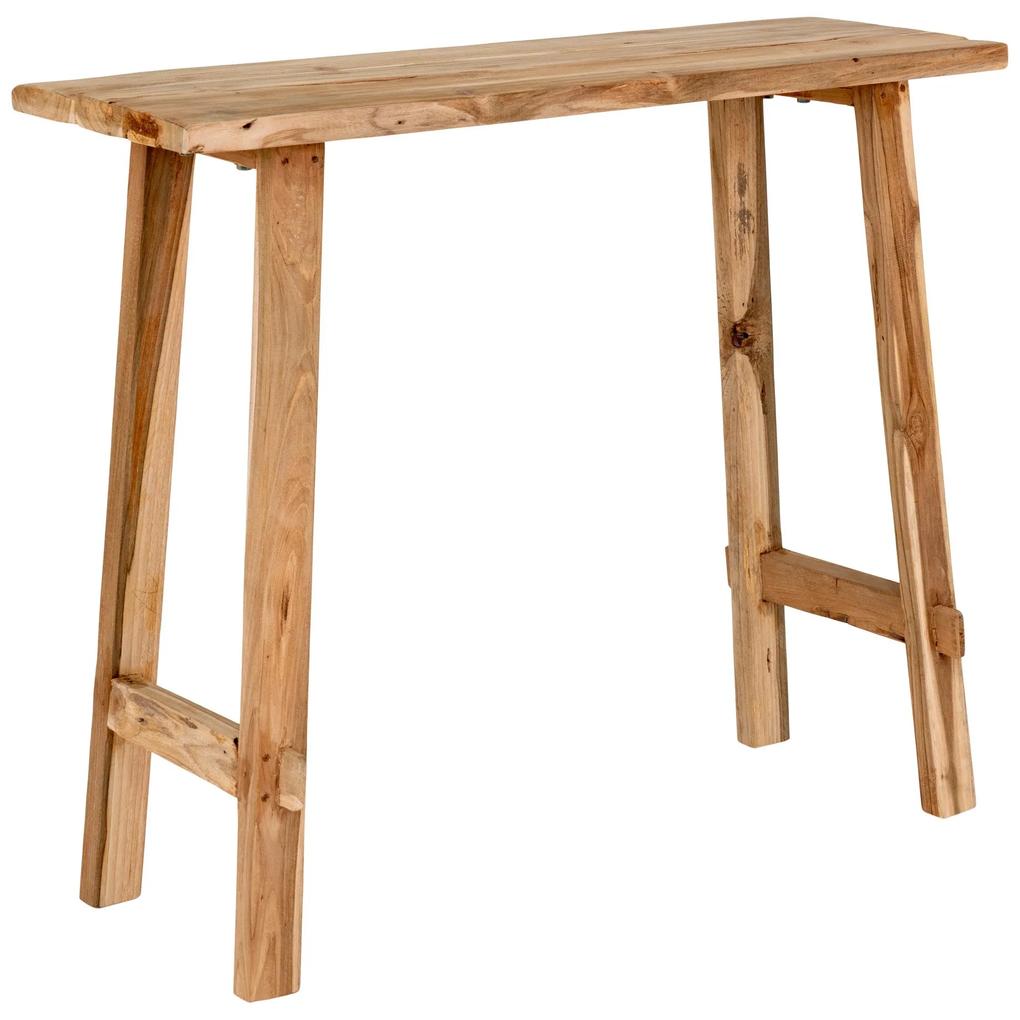 House Nordic Konzolový stolek z teakového dřeva, přírodní, 90x40x80 cm