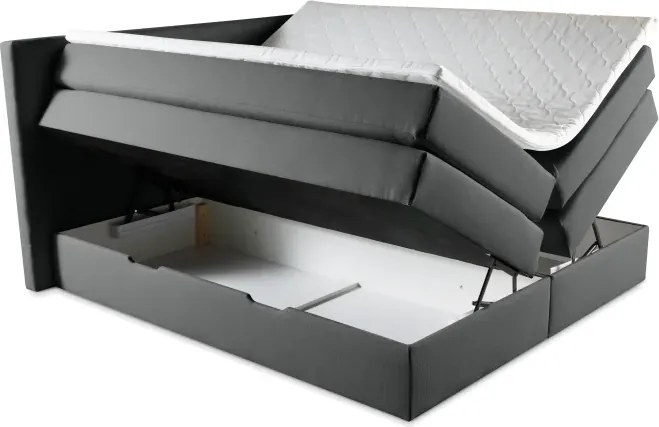 Kontinentální boxspring postel AMBER, 200x180, šedá (barell 83)