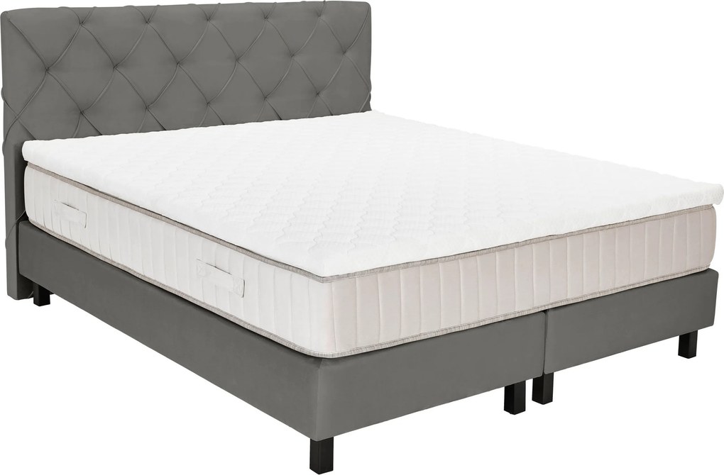 XXXLutz POSTEL BOXSPRING, 180/200 cm, hnědá Esposa - Manželské postele - 001877067004