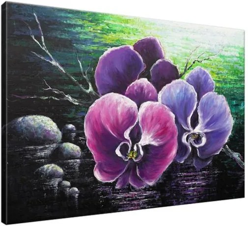 Ručně malovaný obraz Orchidea u potoka 100x70cm RM4774A_1Z