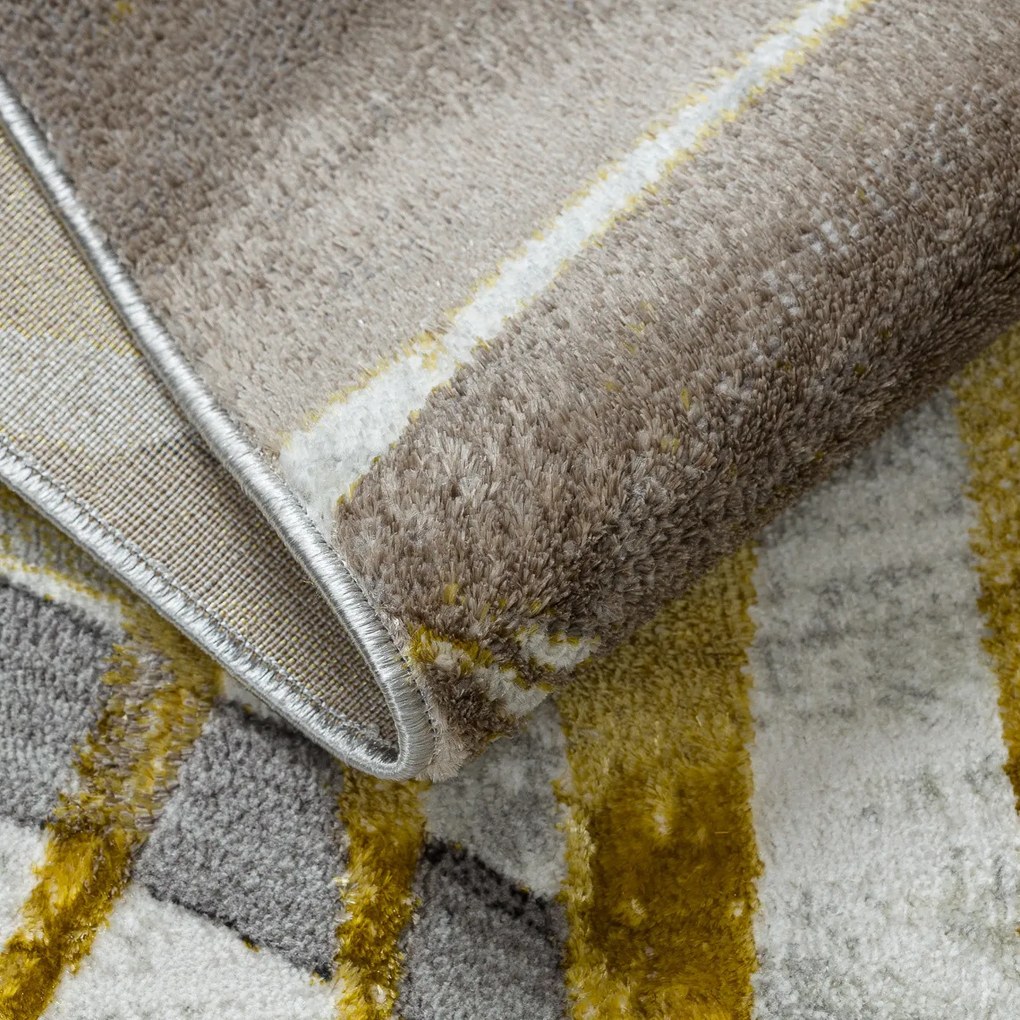 Dywany Łuszczów, Kusový koberec Bliss Z217AZ276 gold/grey, 180x270, šedá, kancelář