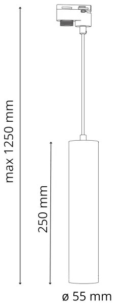 Lustr na lanku do lištového systému MARIBEL 3xGU10/10W/230V + 1 m lištový systém