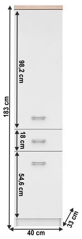 Policová skříň TOPTY 2D1S Tempo Kondela