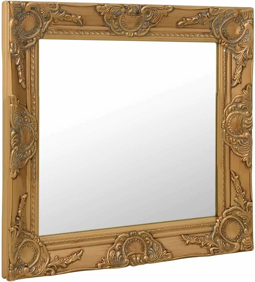 Nástěnné zrcadlo barokní styl 60 x 60 cm zlaté 320333