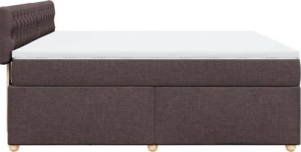 Box spring postel s matrací tmavě hnědá 180x200 cm textil 3289069
