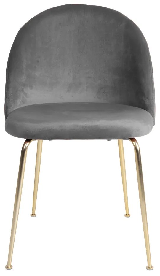 Designová židle Ernesto, šedá / mosaz