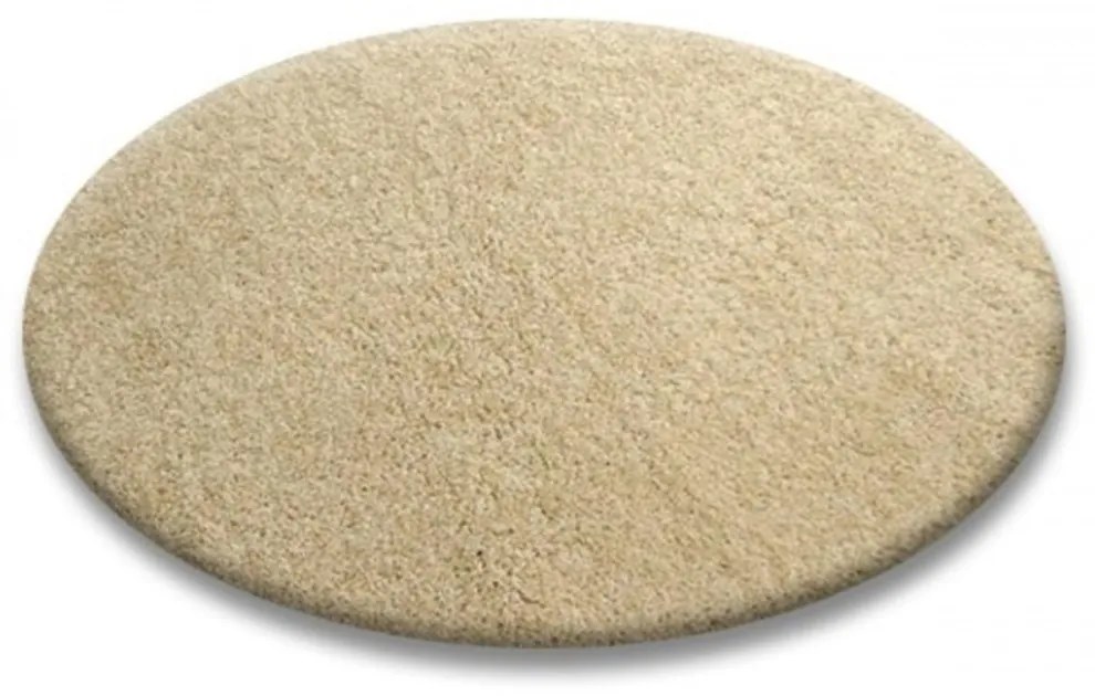 Kusový koberec Shaggy Roy krémový kruh 150cm
