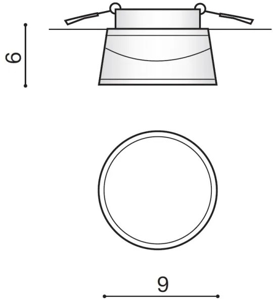 Azzardo AZ2773 - LED Koupelnové podhledové svítidlo UNA LED/7W/230V IP44