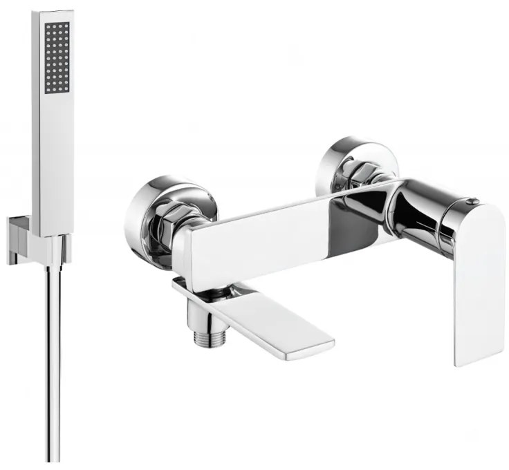 Mexen Zero R02 vanová baterie se sprchovou soupravou, chrom - 7113R02-00