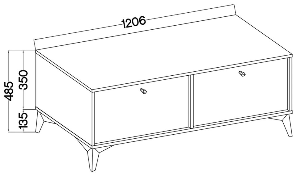 TOKYO 1 b | TV stolek RTV 302 | 120,6 cm | béžová/zlatá