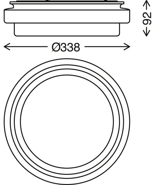 Briloner 3459-015 - LED Stropní svítidlo CAKE LED/18W/230V