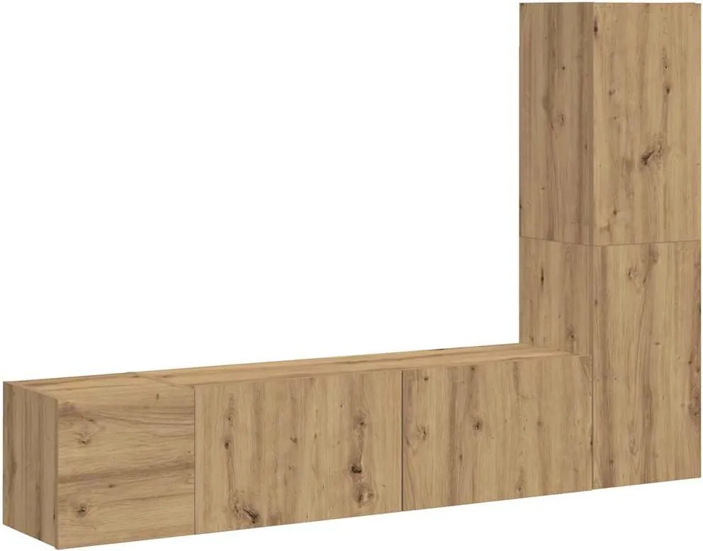 Nástěnné TV skříňky 3 ks dub artisan kompozitní 3328962