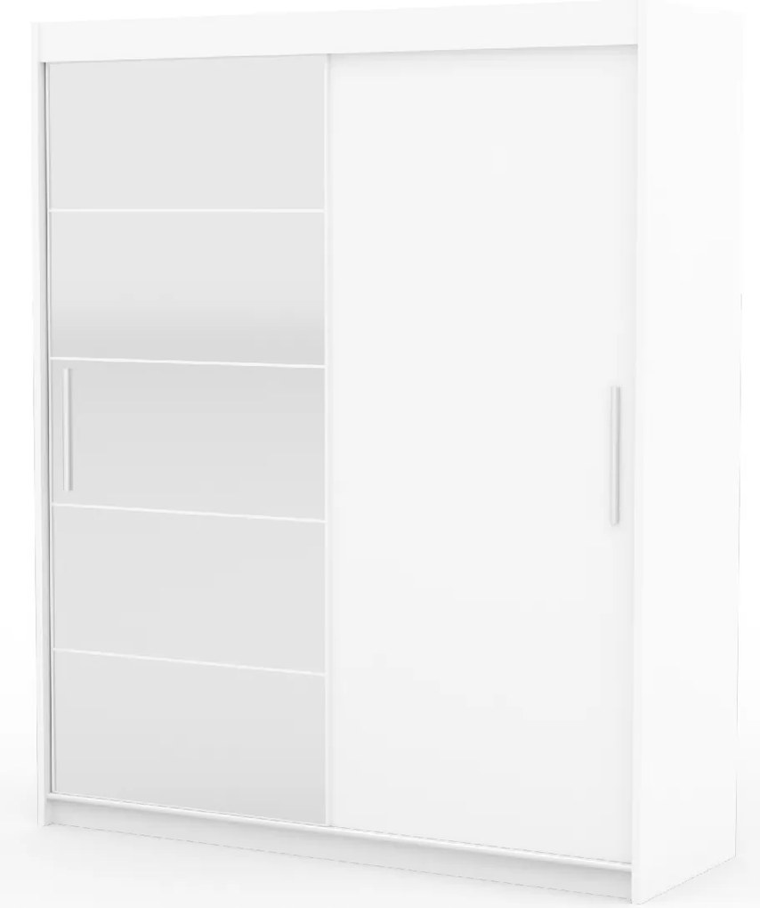 ADRK Furniture Posuvná skříň se zrcadlem ESTI 180 SW-ESI-180-W