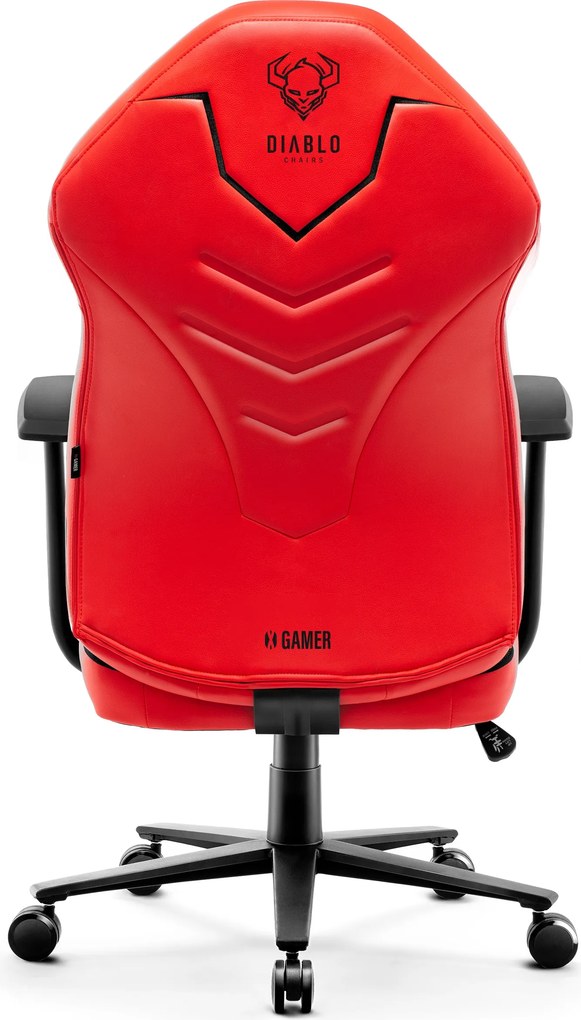 Herní křeslo z eko kůže Normal Size, červený-černý: Diablo X-Gamer 2.0 Deep Red