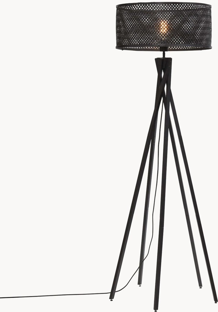 Stojací lampa z bambusu Java