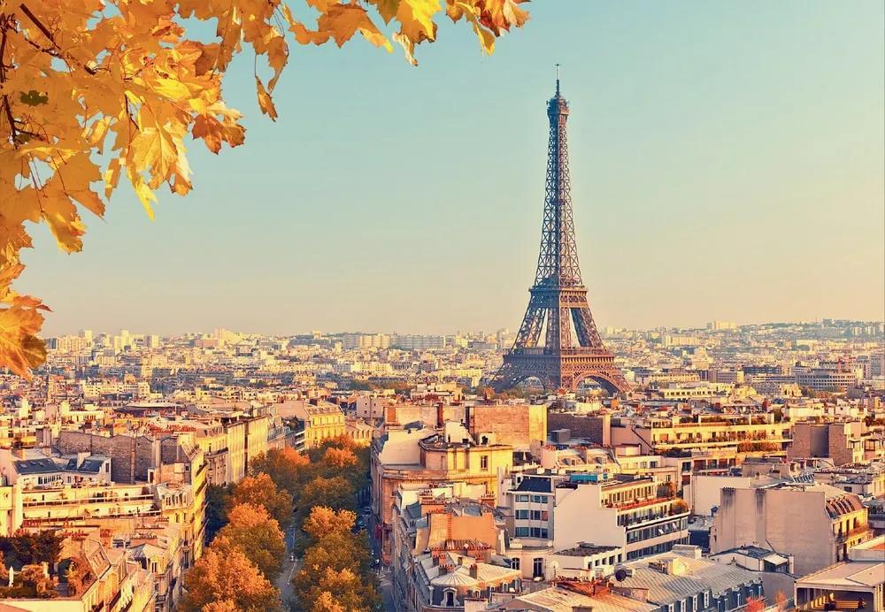 1Wall Vliesová fototapeta Podzimní Paříž 366x253 cm