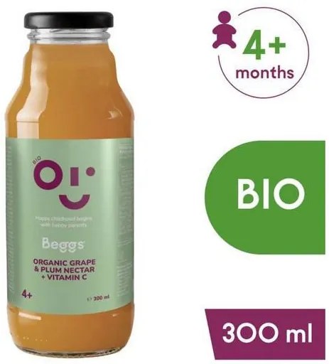 Beggs BIO Nektar hroznové víno & švestka (300 ml)