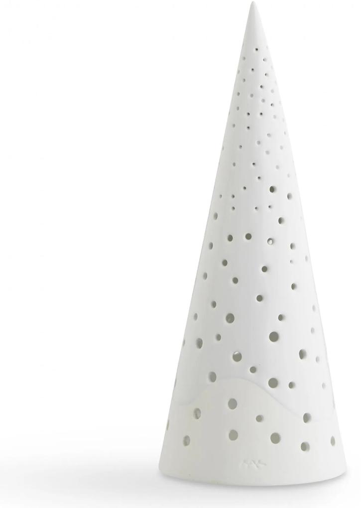 KÄHLER Svícen Nobili white 25,5 cm, bílá barva, keramika