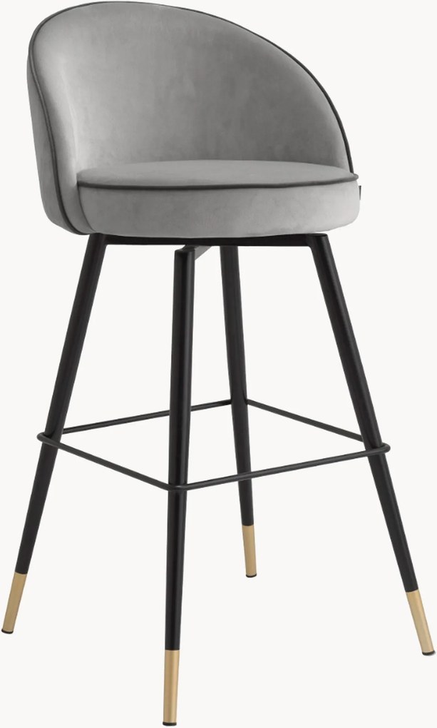 Sada barových židlí ze sametu Cooper, 2 díly