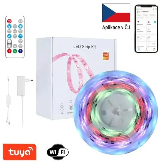 Smart LED pásek 12V 120LED/m IP65 18W RGB IMMAX NEO 07734L 5m WiFi Tuya