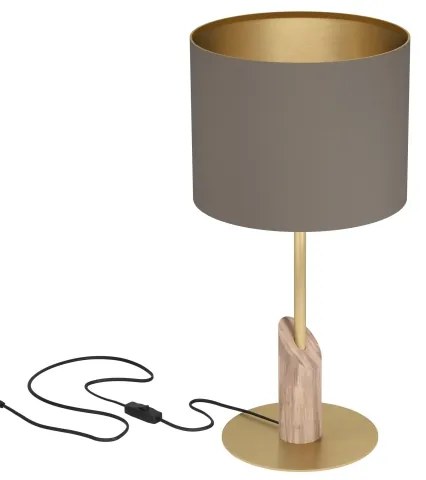 Eglo 390337 - Stolní lampa SANTANDRIA 1xE27/40W/230V hnědá/zlatá