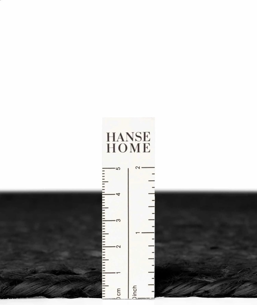 Hanse Home, Kusový koberec Jute Braided 106322 Black ovál, 160x230 ovál, černá, chodba / předsíň