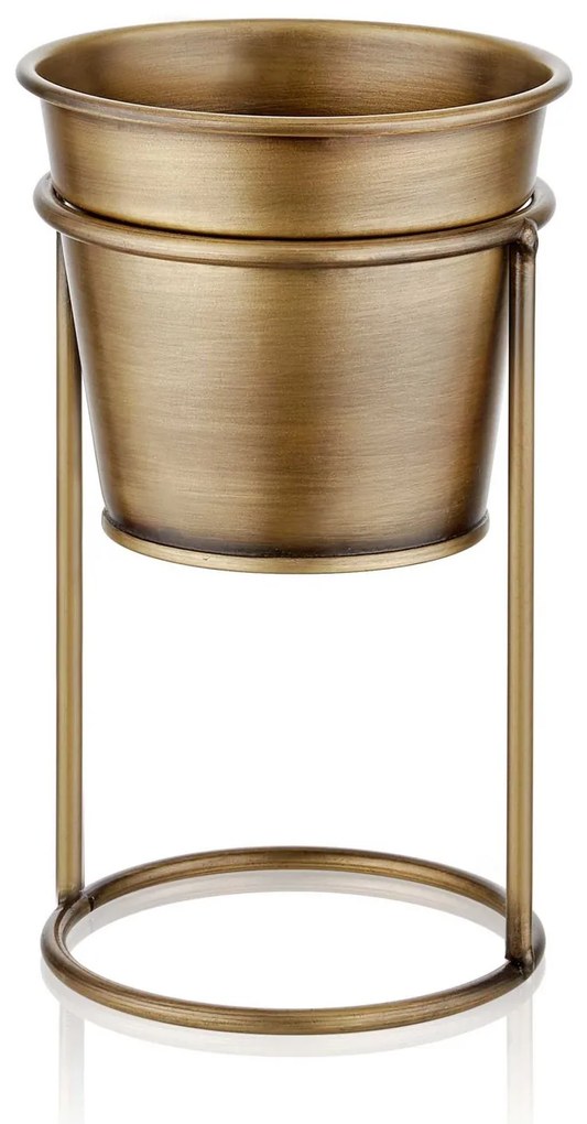 KALUNE DESIGN kovový květináč LAOS bronzový 742TMA6927