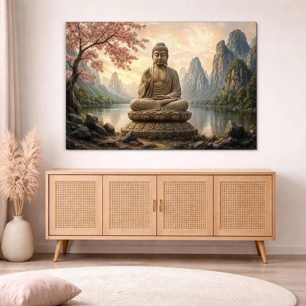 DUBLEZ | Barevný obraz na zeď - Buddha | UV tisk, Premium