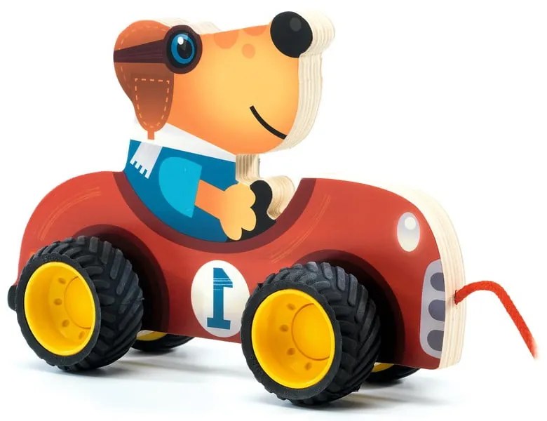 Dětská dřevěná hračka na provázku Djeco Formule