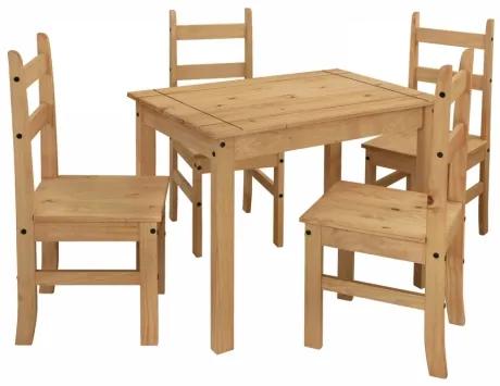 Jídelní set z masivu stůl 100x65 + 4 židle CORONA 3 161617