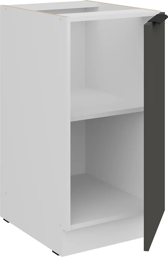 Kuchyňská linka ARIA po | 270x230 cm | UNI dvířka | bílá/šedá grafit