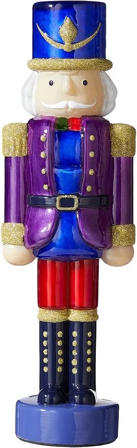 X-MAS LED Louskáček skleněný 30 cm - fialová