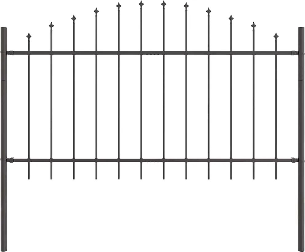 Zahradní plot WOERDEN 5 ks 170 x 140 cm Práškově lakovaná ocel 3360113