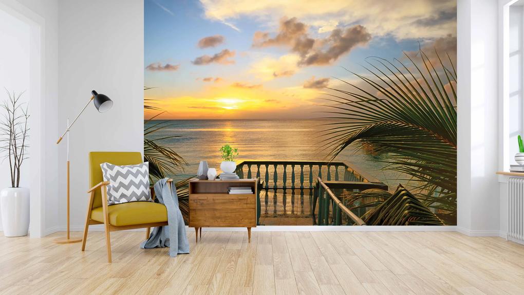 Malvis ® Tapeta Pláž s vyhlídkou Vel. (šířka x výška): 432 x 290 cm