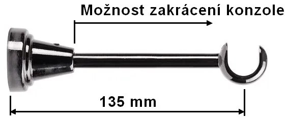 GARNÝŽE-HEBR Garnýž Koule retro onyx jednoduchá 400 cm